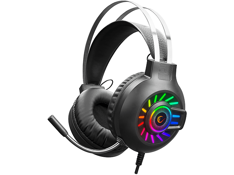RAMPAGE RM-K44 ZENGIBAR 7.1 Surround RGB Işık Efekti Mikrofonlu Oyuncu Kulaklığı Siyah ...