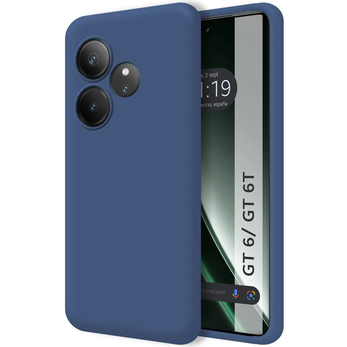 Funda móvil | TUMUNDOSMARTPHONE GT 6 / GT 6T 5G, Compatible con Realme GT 6 / GT 6T 5G, Azul ...