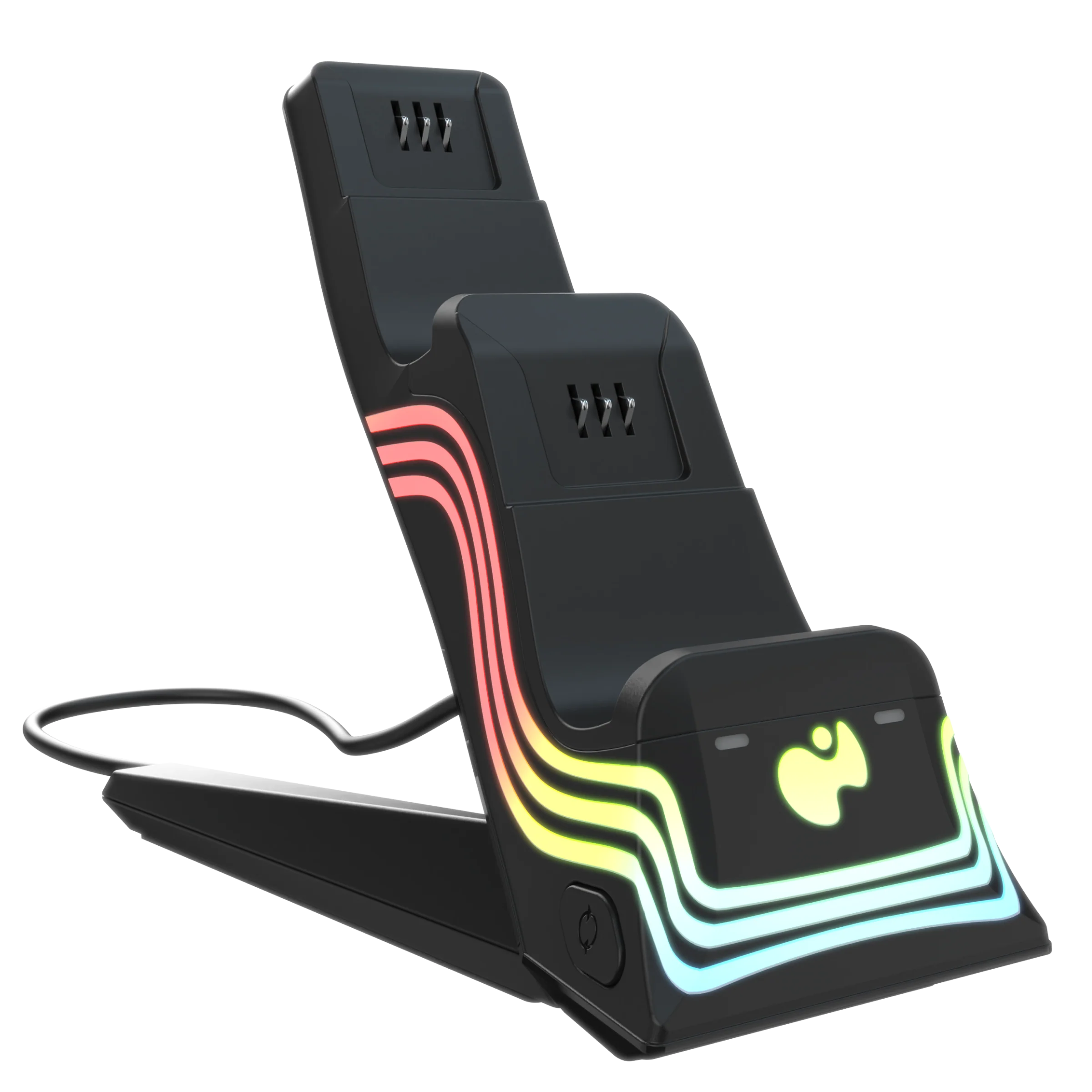 PDP 049-033-BK WAVE DUAL CHARGER BLACK, Ladestation, Schwarz | MediaMarkt