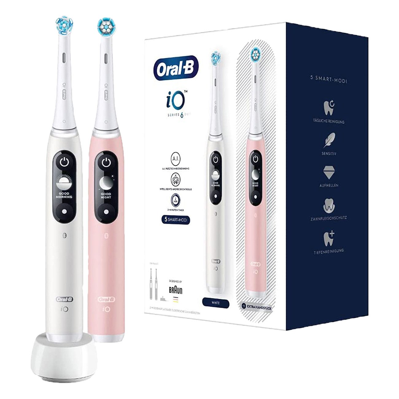 ORAL-B iO Series 6 Duo Elektrische Zahnbürste weiß | MediaMarkt ORAL-B iO Series 6 Duo Elektrische Zahnbürste weiß | MediaMarkt