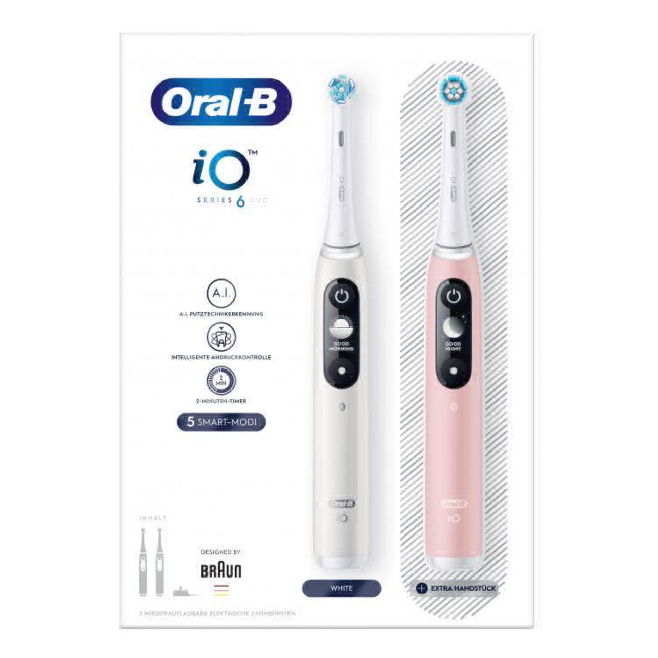 ORAL-B iO Series 6 Duo Elektrische Zahnbürste weiß | MediaMarkt