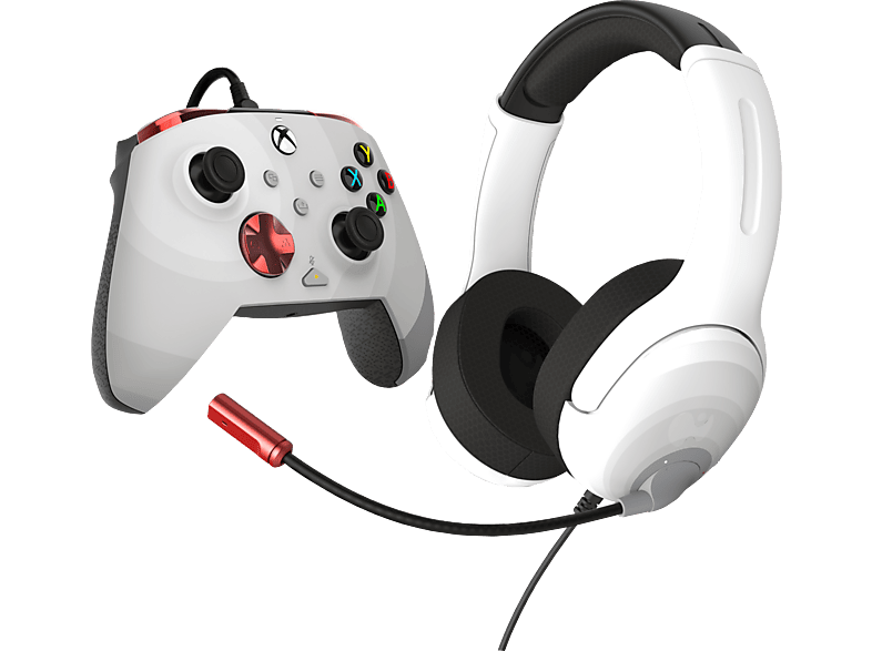 PDP Controller + Gaming headset Radial White Xbox Series (049-026-RWB ...