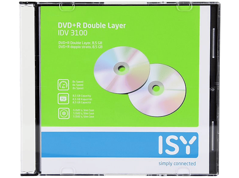 ISY 5 Pack DVD+R 8.5 GB 8x Double Layer (IDV-3100)