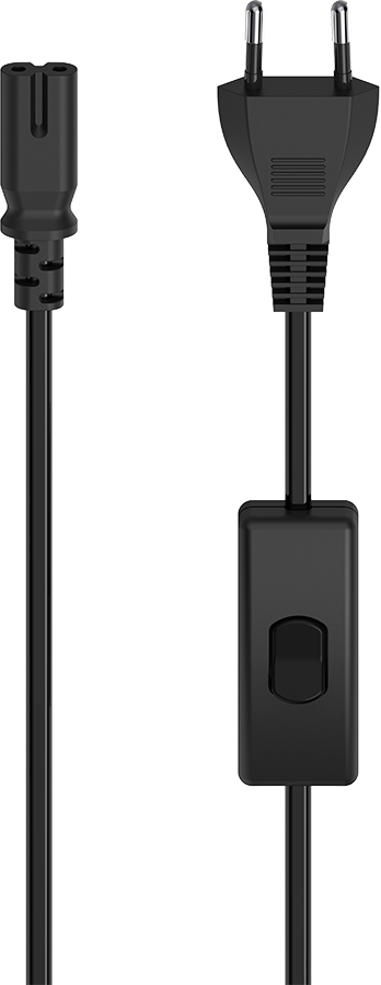 HAMA 223274 Netsnoer met Euro-stekker, 2-pins 2m Zwart | MediaMarkt