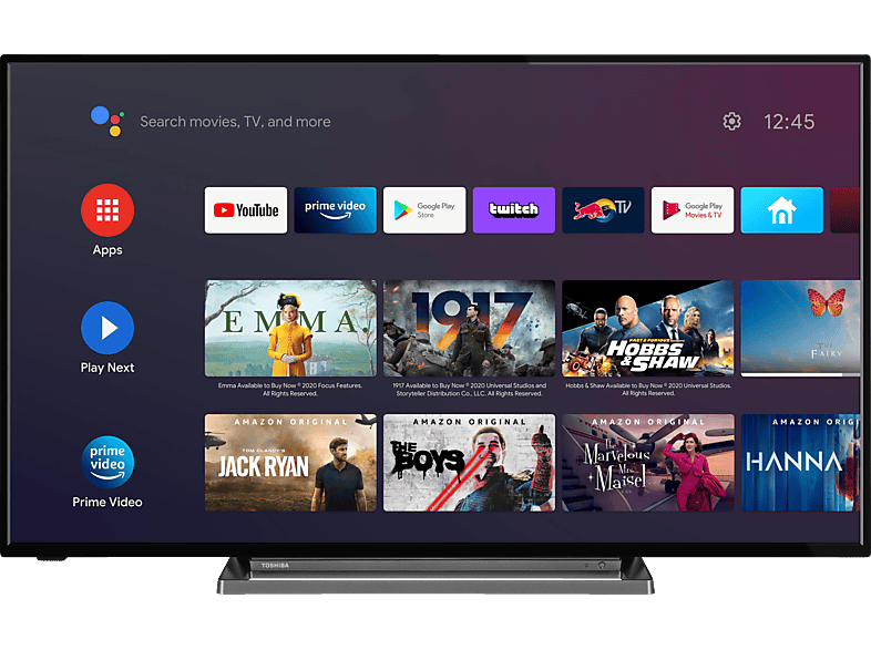 DLED TV TOSHIBA 55UA3D63DG DLED TV (Flat, 55 Zoll / 139 cm, UHD 4K ...