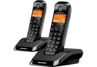 MOTOROLA Draadloze telefoon S1202 Dect Duo Mix Black (1202BLACK)
