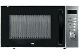 Microondas | OK OMW 3332 DM, Con grill, 23 L, 800 W, Negro e inox