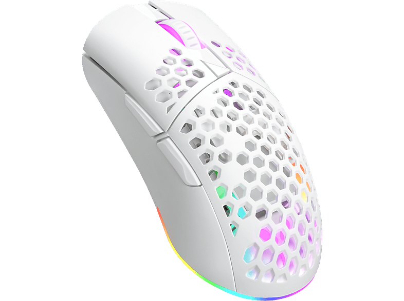 Ratón gaming | ISY IGM 5000-WT Ultralight WL RGB Gam Mouse, Inalámbrico ...