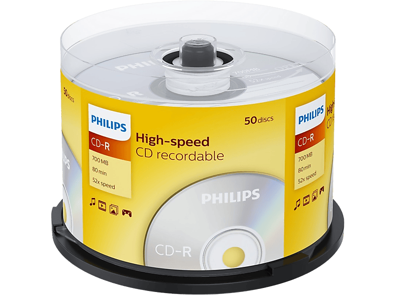 PHILIPS CD-R 80 52X CB (50) kopen? | MediaMarkt