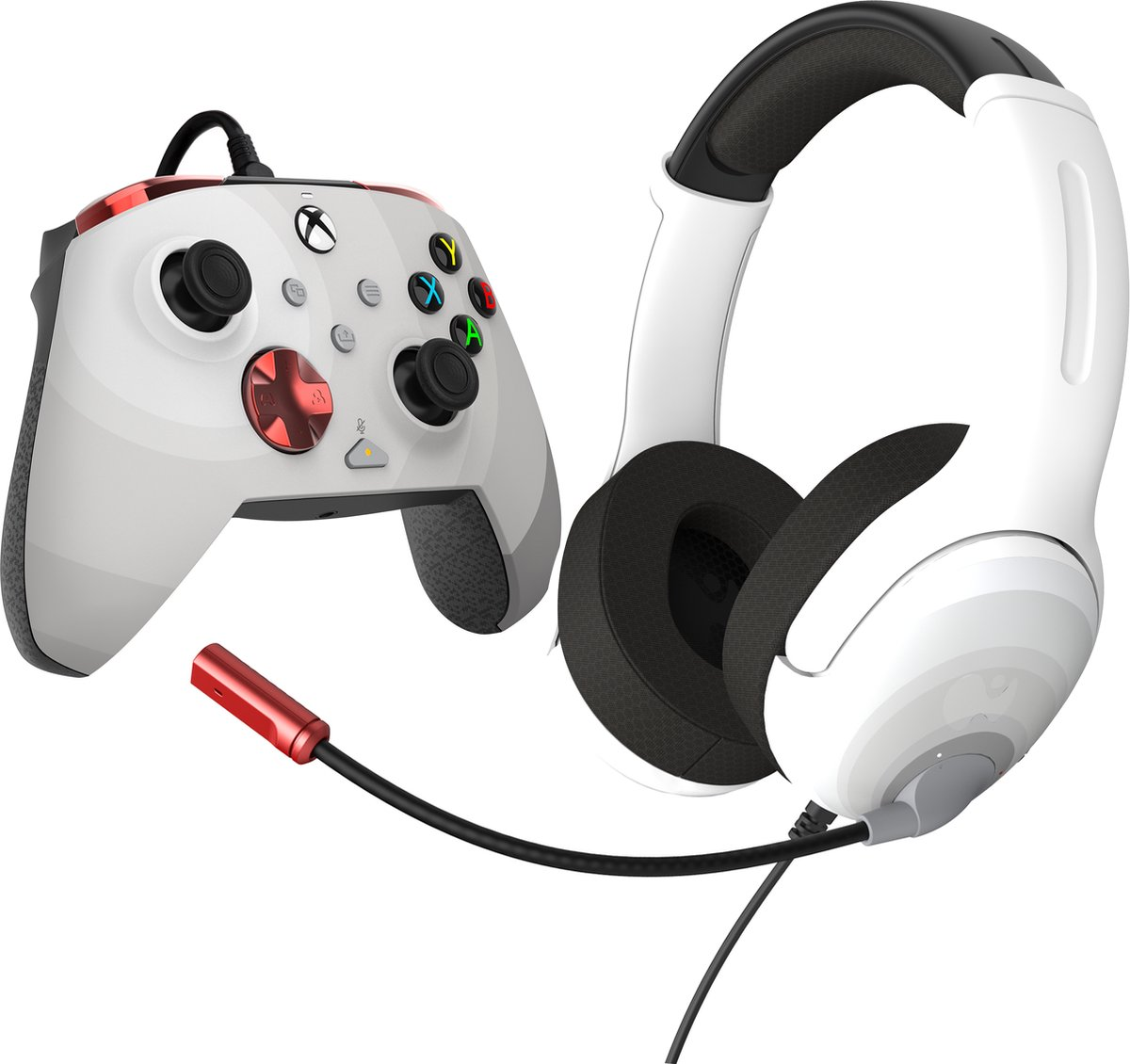 PDP Rematch Bedrade Controller + Airlite Headset Radial White | MediaMarkt