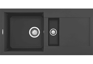 ELLECI Easy 425 M70 nero metal gránit mosogatótálca, 1 medence ...