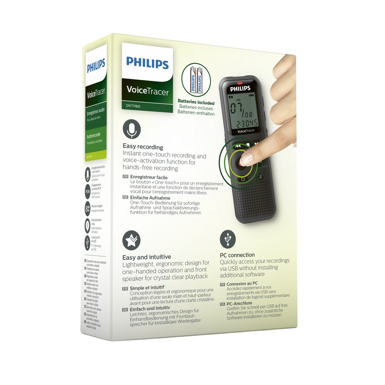 PHILIPS DVT1160 VoiceTracer Audio recorder kopen? | MediaMarkt