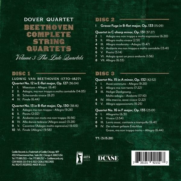 Dover Quartet | Beethoven Sämtliche Streichquartette: Vol.3 - (CD) Dover Quartet auf CD online ...