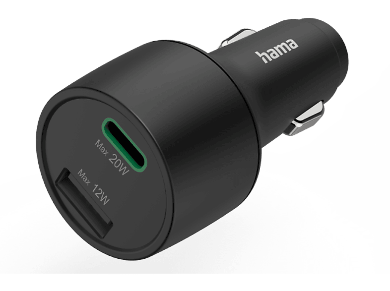 Hama Fic Autós Töltő Usb A Usb Type C Pd Qc Max 12w 20w Fekete
