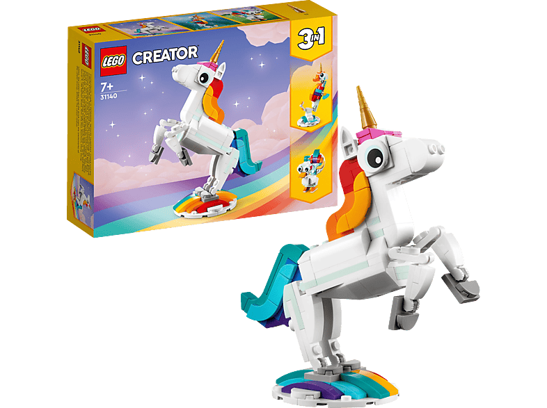 LEGO Creator 31140 Magisches Einhorn Bausatz, Mehrfarbig LEGO® Creator ...