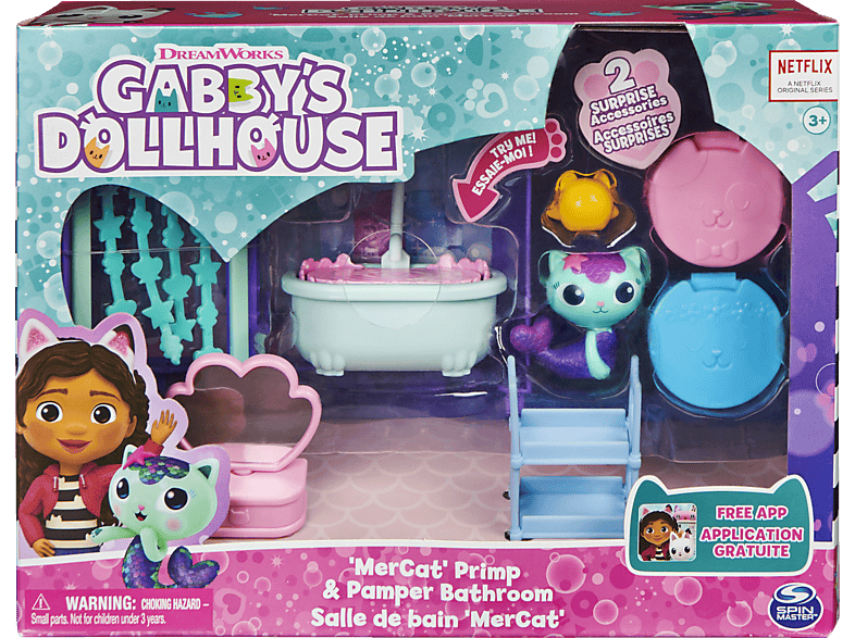 SPIN MASTER 37410 Gabby's Dollhouse Deluxe Room MerCats Badezimmer ...