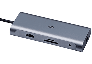 ISY IAD 1025-1 USB-C 6-in-1 Multiport-Adapter, Silber Aluminium ...