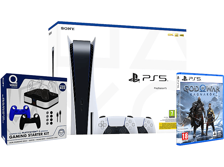 SONY PlayStation 5 Disk Edition Extra Controller + God of War: Ragnarök ...