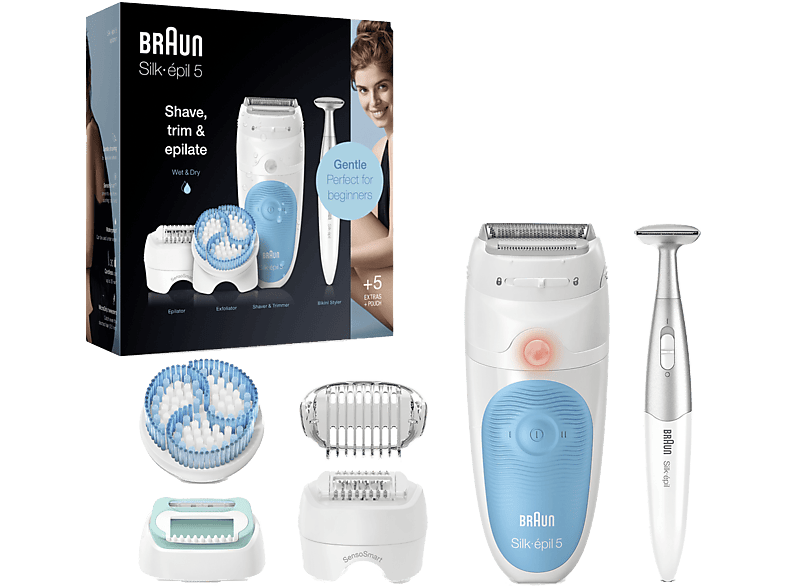 Depiladora | Braun Silk-épil 5-815, Depiladora de arranque, Exfoliación ...