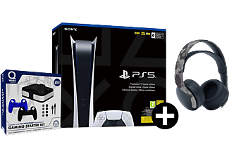 SONY PlayStation 5 Digital Edition + Pulse 3D Wireless Headset + Qware ...