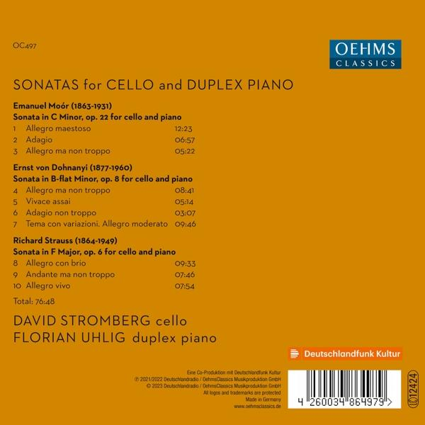Stromberg,David/Uhlig,Florian | SONATAS FOR CELLO AND DUPLEX PIANO ...
