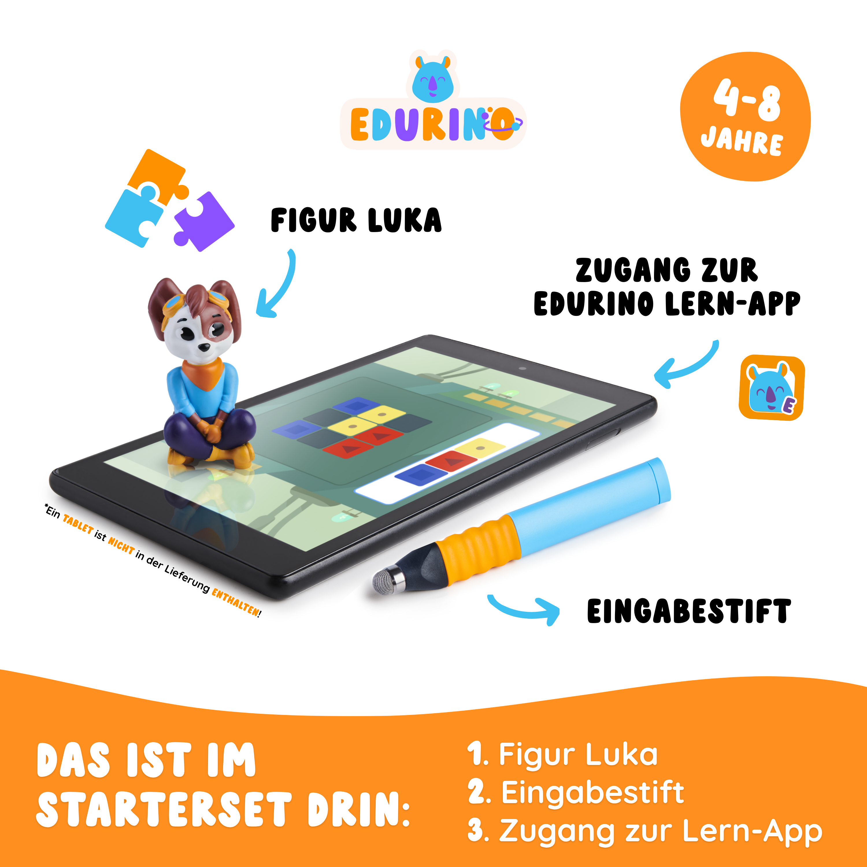 EDURINO Lernfigur Edurino Starterset Luka - Logisches Denken & Coding Spielset, Bunt | MediaMarkt