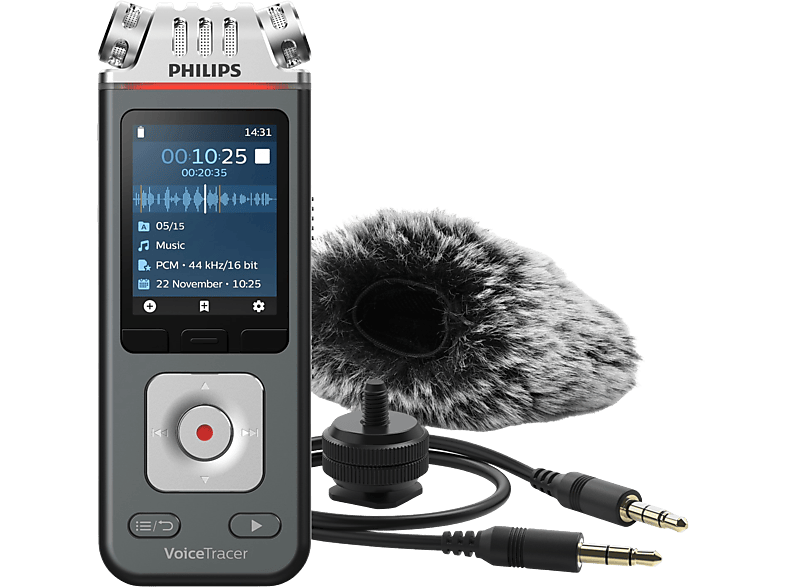 PHILIPS Dictafoon VoiceTracer 8 GB Vlog (DVT7110)