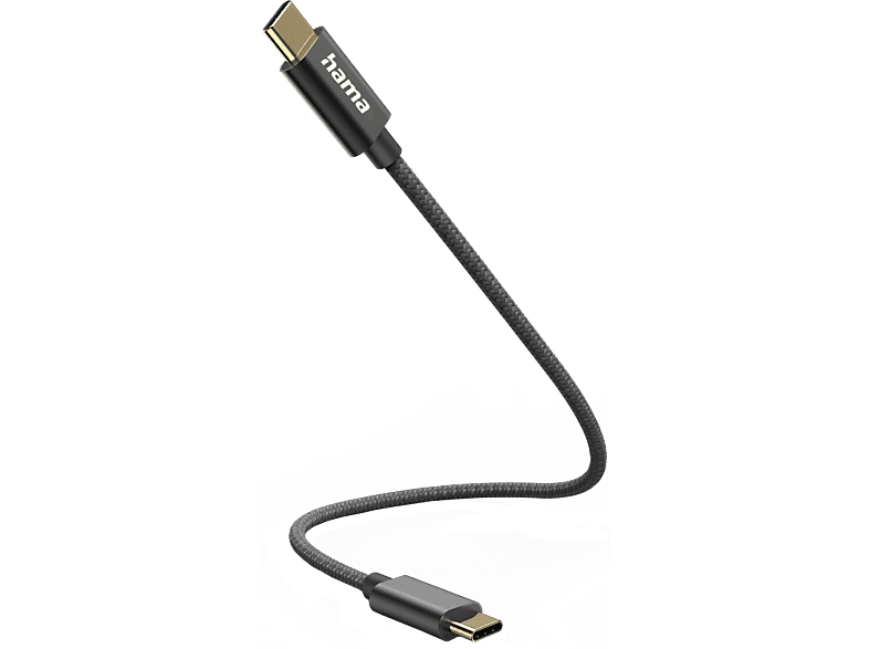 HAMA 201604 USB-C-kabel 0.2m Zwart | MediaMarkt