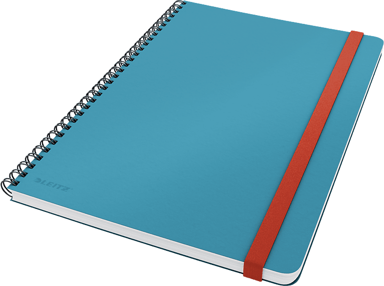 LEITZ COSY Soft touch spirálfüzet (B5), nyugodt kék, kockás, 80 lap ...