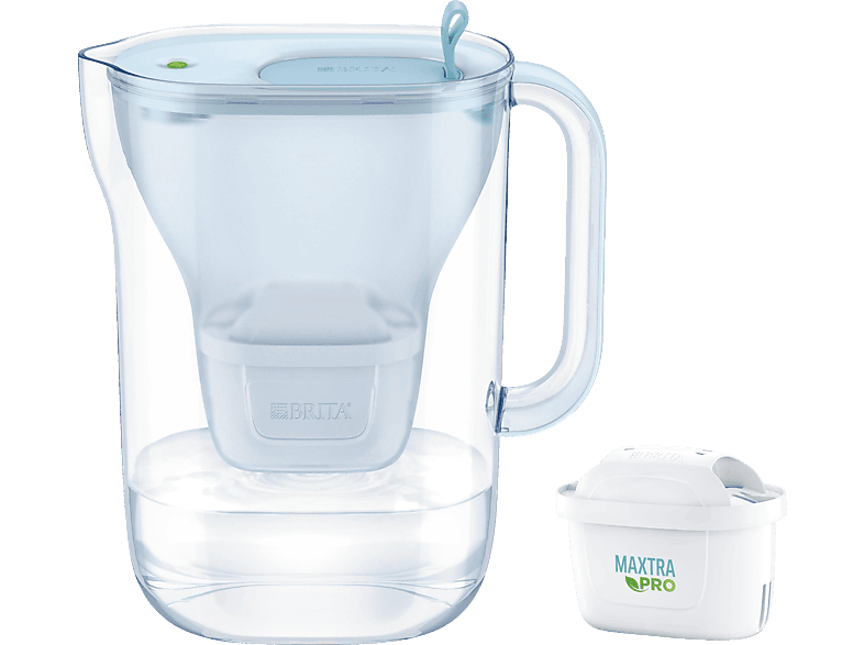 BRITA Style eco inkl. 1 MAXTRA PRO All-in-1 Wasserfilter, Gletscherblau ...