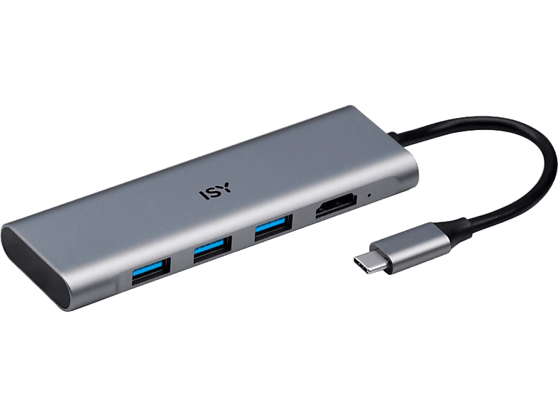 ISY IAD 1016-1 Adapter USB-C, HDMI, USB-C 3.0, USB-A 3.0, 100W PD ...