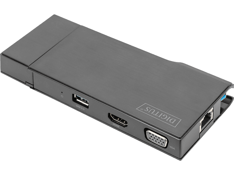 DIGITUS Travel Docking Station USB 3.0, HDMI, VGA, Gb-LAN, SD + MicroSD ...