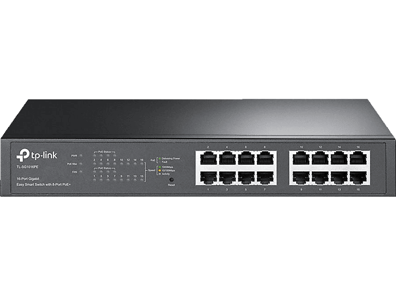 TP-LINK TL-SG1016PE 16-Port-Gigabit-Easy-Smart-PoE Switch Netzwerk ...