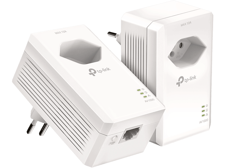 TP-LINK AV1000 Gigabit Passthrough | Powerline-Starter-Kit (Blanc ...