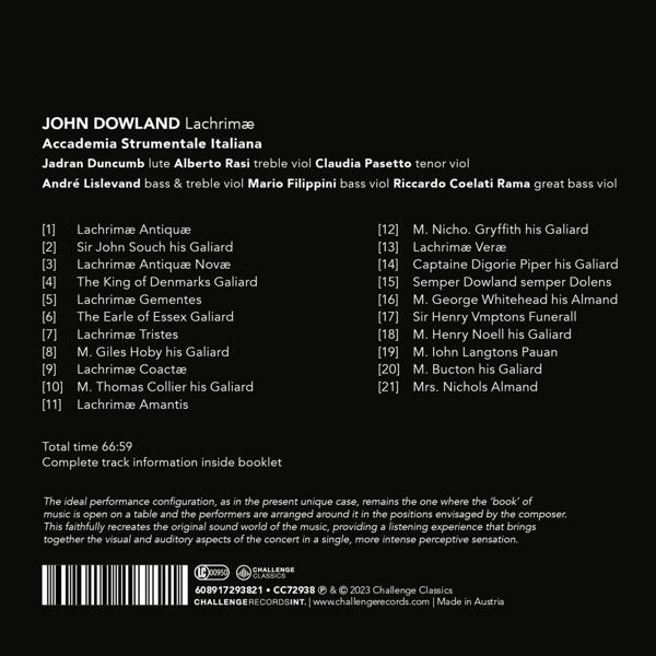 Jadran | Accademia Strumentale Italiana | Duncumb | Lachrimae - (CD ...