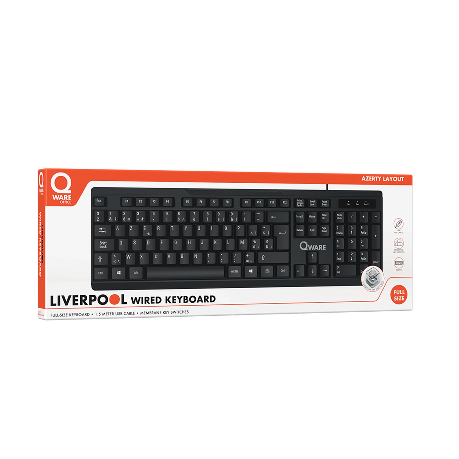 QWARE Gaming toetsenbord Liverpool AZERTY Zwart (PCK-018BL) | MediaMarkt