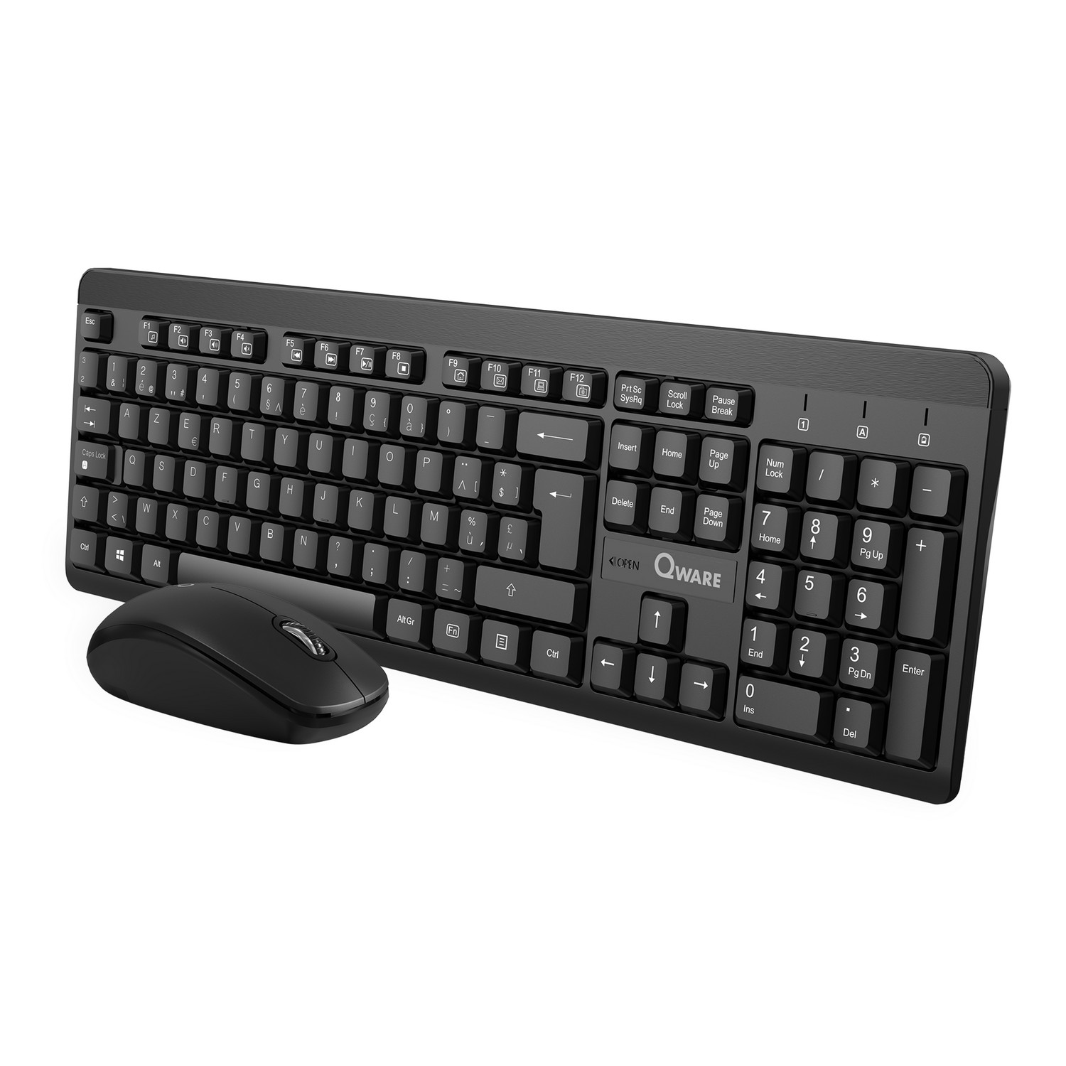 QWARE Clavier sans fil + souris Nottingham AZERTY Noir (PCB-238BL ...