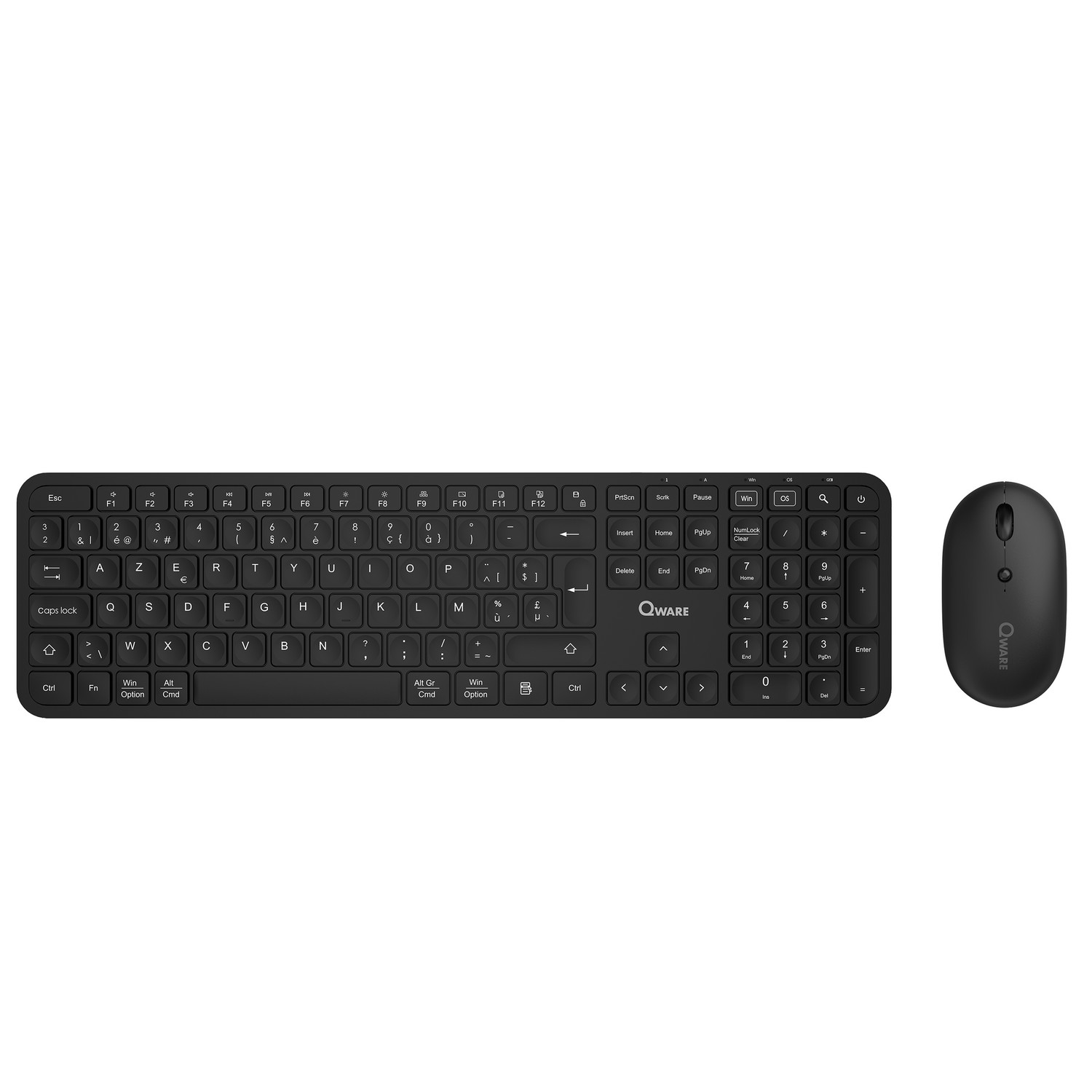 QWARE Clavier sans fil + souris Eastbourne AZERTY (QW PCB-368BL)