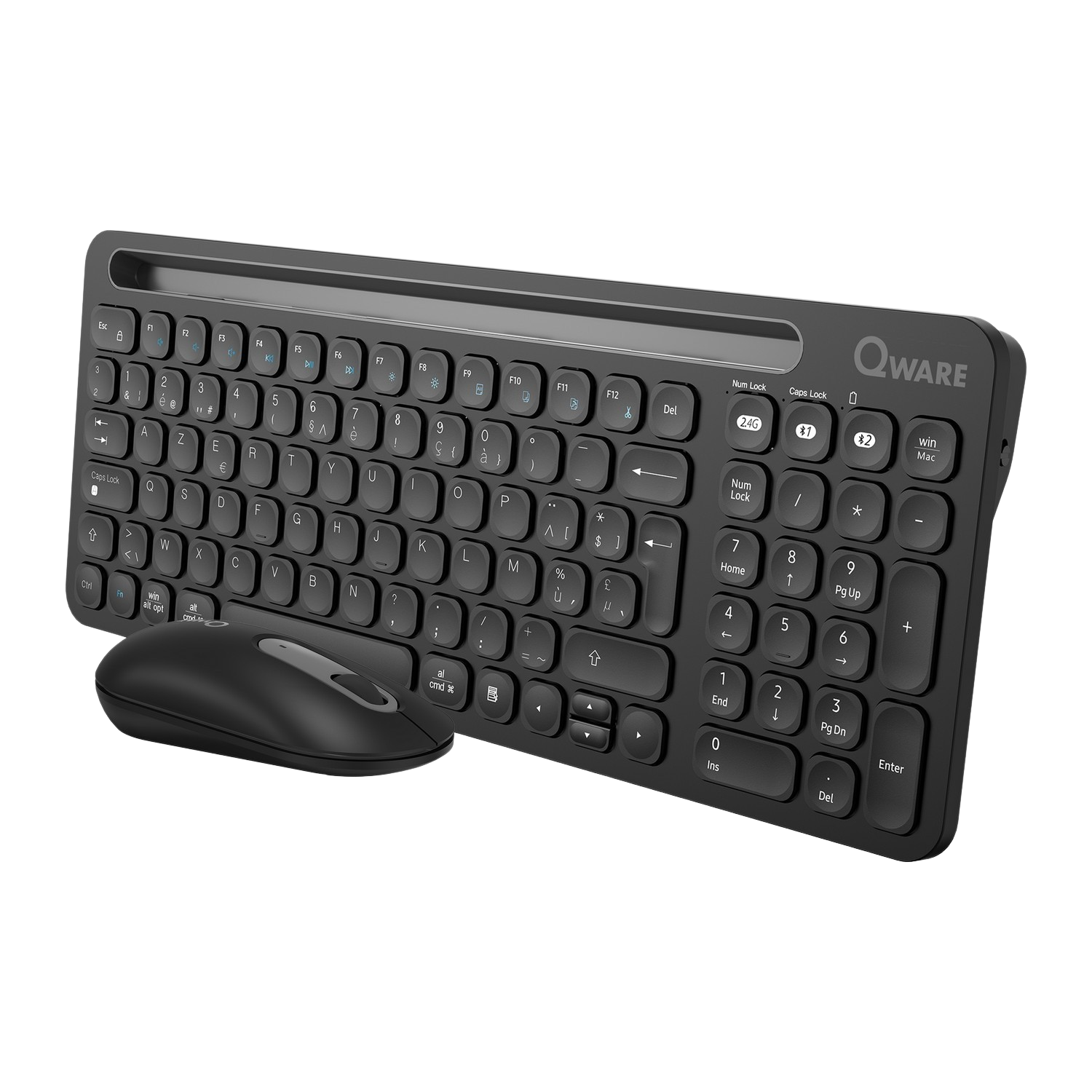 QWARE Clavier sans fil + souris Florence AZERTY (PCB-398BL)