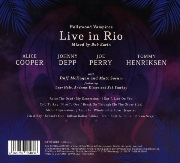 Hollywood Vampires | Live in Rio - (CD + Blu-ray Disc) Hollywood ...