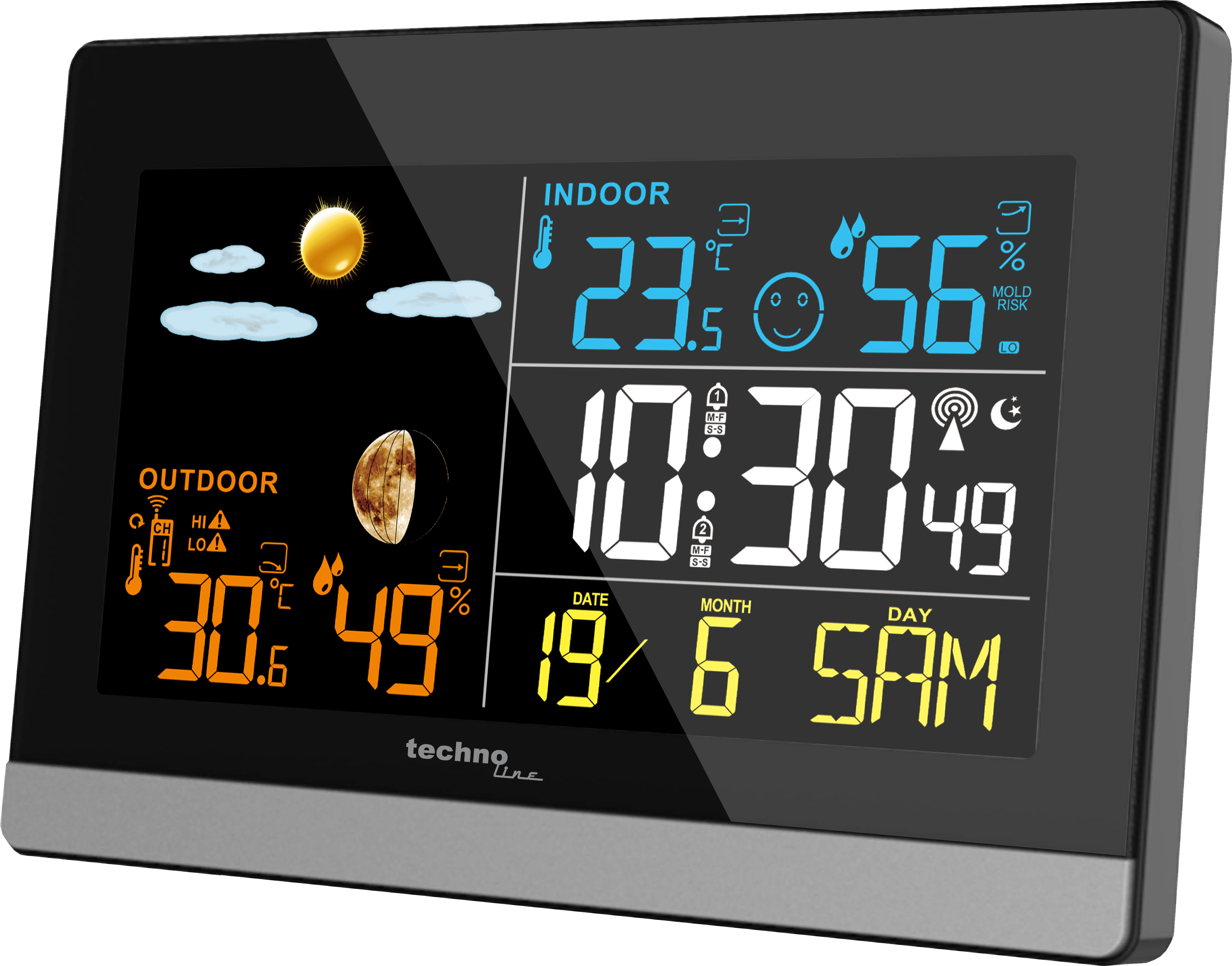 TECHNOLINE WS 6455 Wetterstation Wetterbeobachtung | MediaMarkt