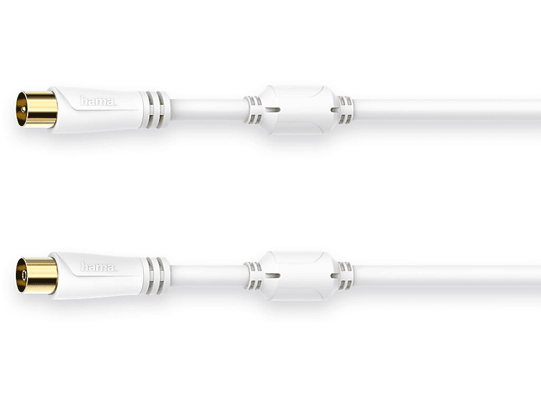 Kabel antenowy HAMA 100dB wtyk antenowy | gniazdo antenowe 7,5m pozłacany | MediaMarkt