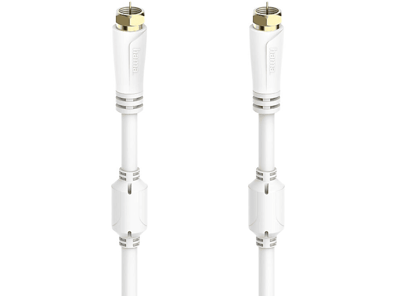 Kabel antenowy HAMA 100dB wtyk F | wtyk F pozłacany 5m | MediaMarkt