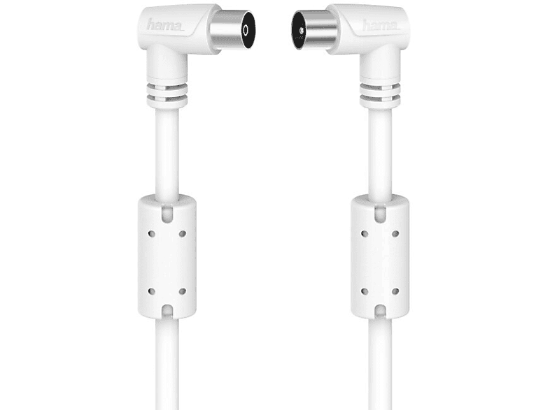 Kabel antenowy HAMA 90dB wtyk antenowy | gniazdo antenowe kątowy 10m | MediaMarkt
