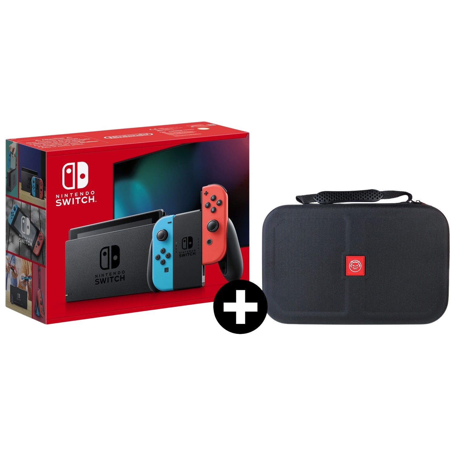 NINTENDO Switch Rood en Blauw + Qware Carry Bag Bundel kopen? | MediaMarkt