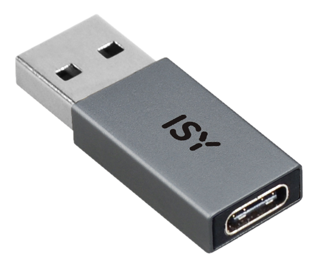 ISY IAD-1000-A | USB-A auf USB-C Adapter (Grau) | MediaMarkt