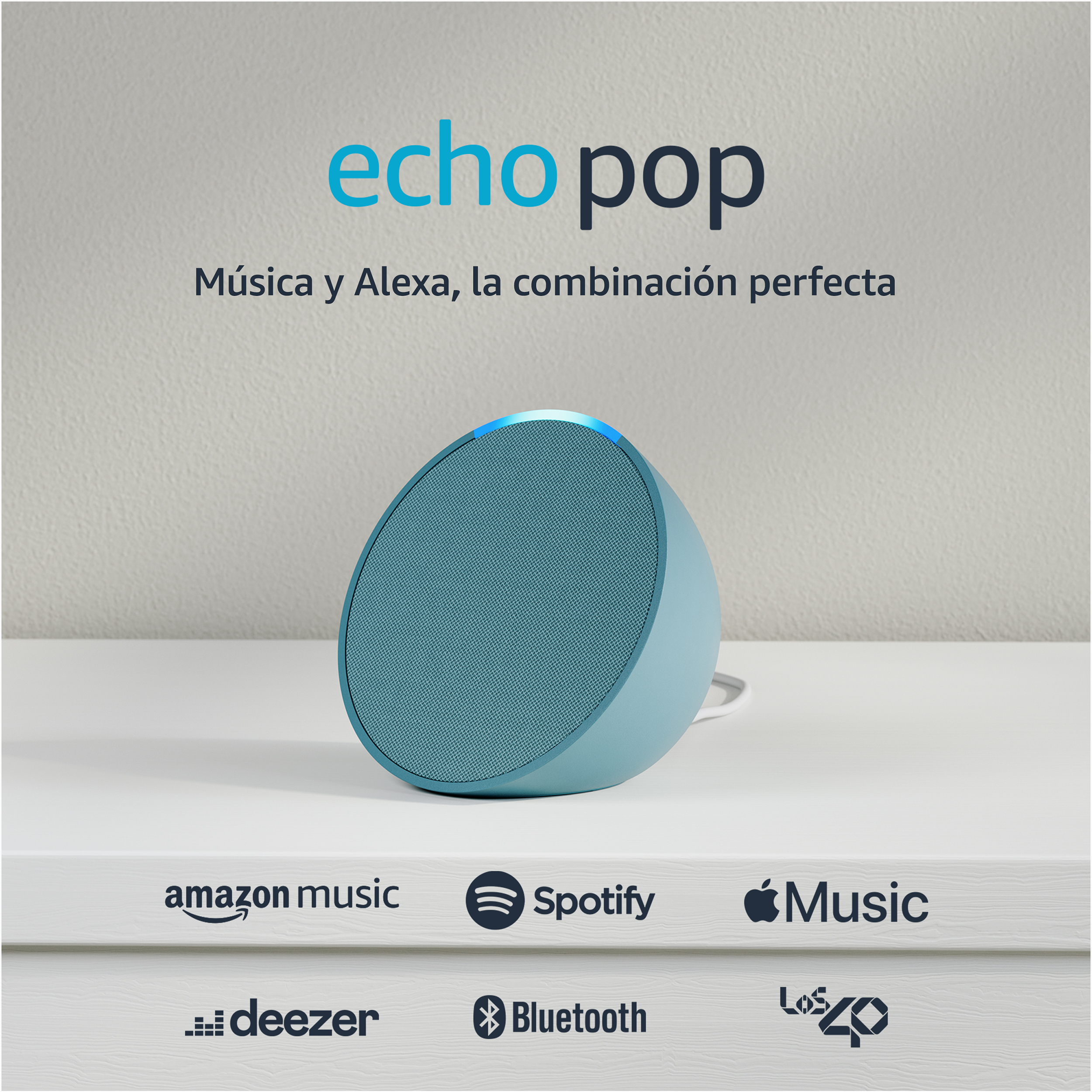 Altavoz inteligente | Amazon Echo Pop, Bluetooth con Alexa de sonido ...