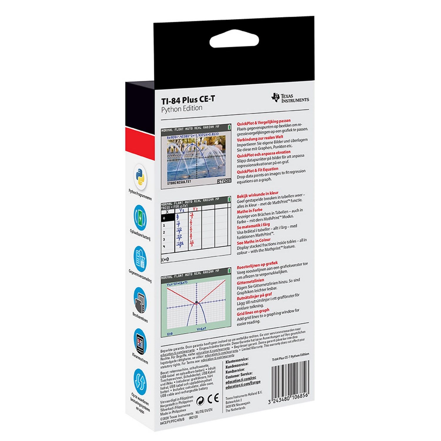 TEXAS INSTRUMENTS TI-84 Plus CE-T Python Edition Zwart kopen? | MediaMarkt