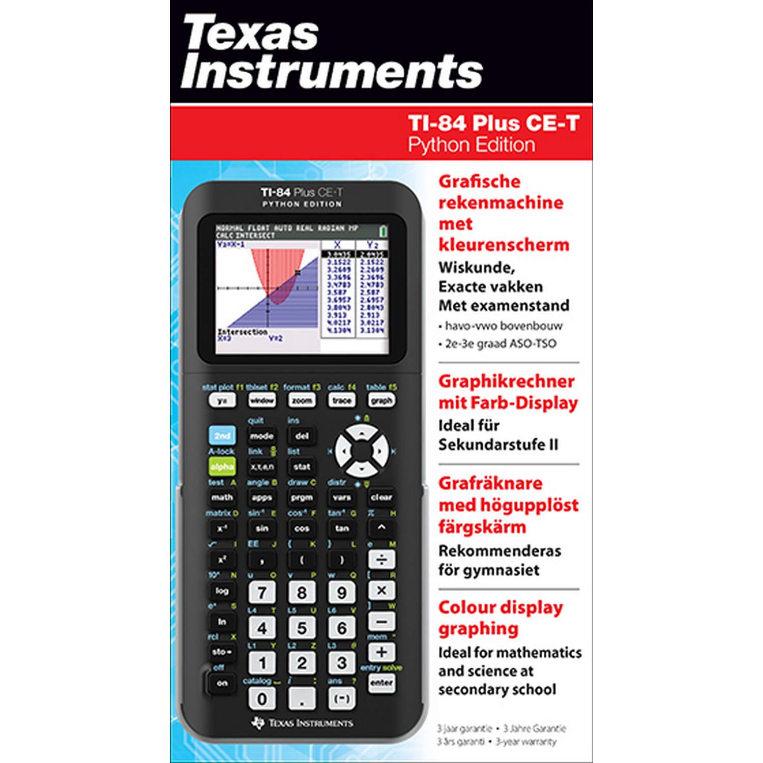TEXAS INSTRUMENTS TI-84 Plus CE-T Python Edition Zwart kopen? | MediaMarkt