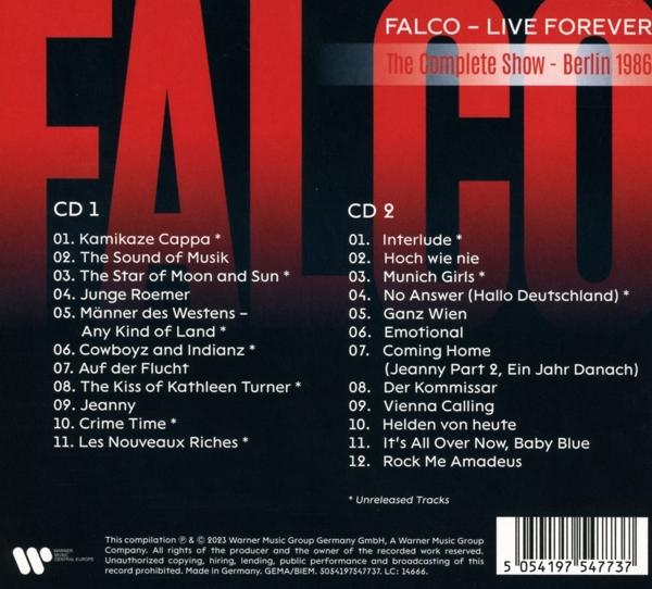 Falco | Falco - Live Forever(The Complete Show 2023 Remaster) - (CD ...